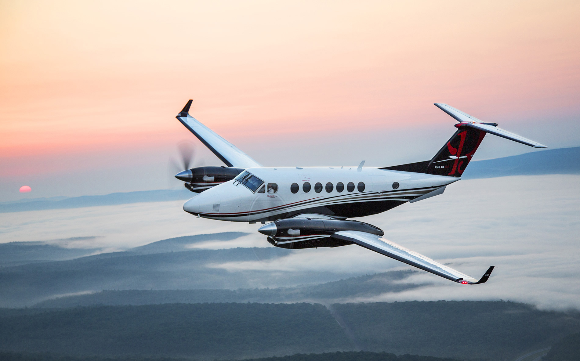 Charter customers fly in turboprop comfort